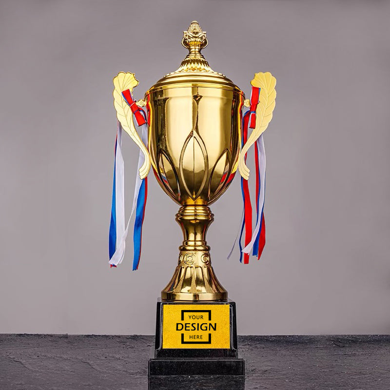 High quality custom made trophy holder[Crystal Award] Metal trophy thr